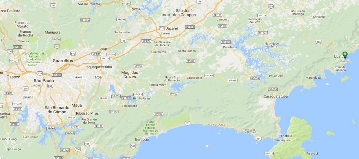 해변 Itaguá 지도를-지도의 해변 Itaguá(브라질)