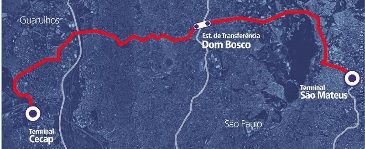 Corredor BRT metropolitano Perimetral Leste 지도를-지도 corredor BRT ...